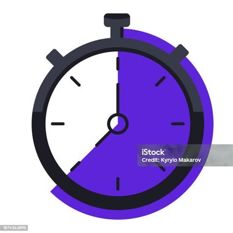 6 분할 타이머 채워진 선 아이콘입니다 시간 스톱워치 알람 시계 시계 초 시 분 카운트 다운 크로노 미터 바늘 메커니즘 비즈니스 및 광고를 위한 벡터 아이콘 2에 대한 스톡