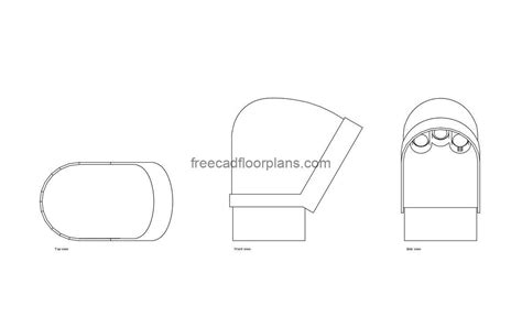 Electrical Service Weather Head Free Cad Drawings