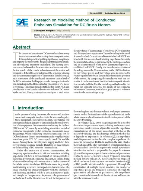 Research On Modeling Method Of Conducted Emissions Simulation For Dc
