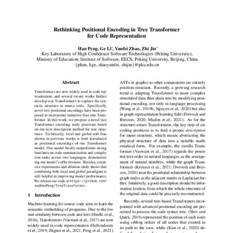 rethinking positional encoding in tree transformer for code