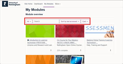 The Moodle Dashboard Learning Technology