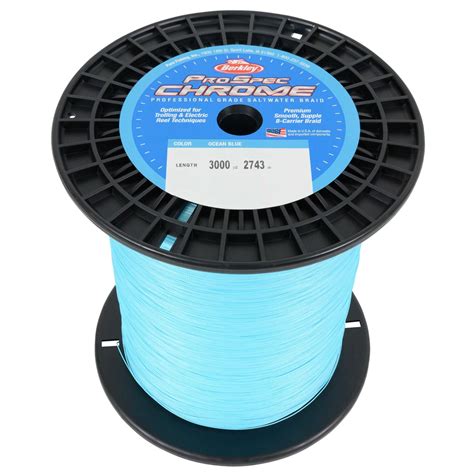 Berkley Prospec Chrome Premium Saltwater Braid 80lb 3000yd Ocean Blue