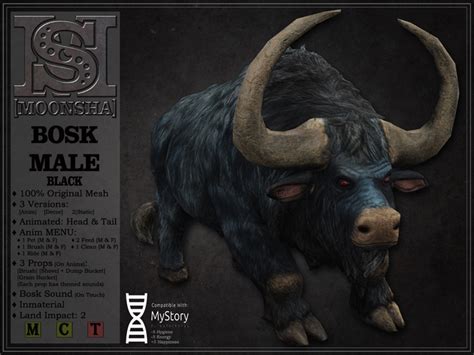Second Life Marketplace Moonsha Bosk Male Black