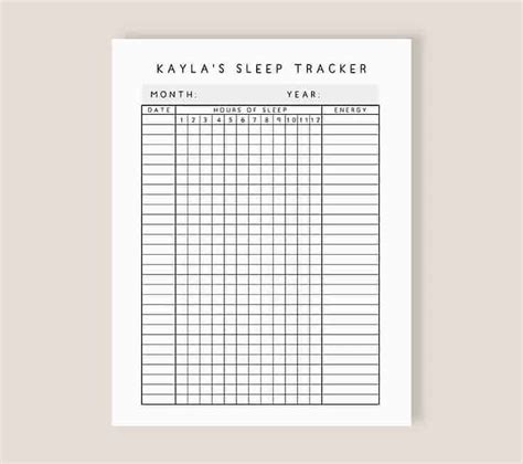 Free Printable Sleep Diary Template Printable Templates