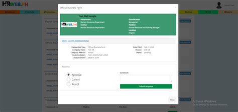 hrweb ph help center how to approve forms individual mass