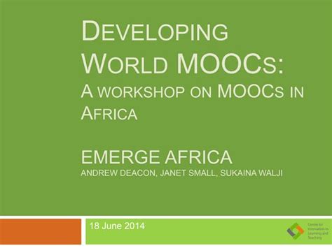 Developing World Moocs Ppt