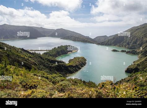 Landscapes And Views And Nature Of The Azores Sao Miguel Ponta Delgada Mosteiros Sete Cidades