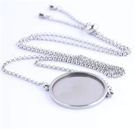 5 шт лот нержавеющая сталь 25 мм регулируемая цепочка подвеска кабошон основание