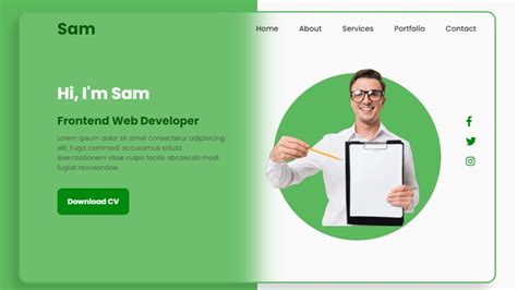 Create Personal Portfolio Website Using Only Html And Css Youtube