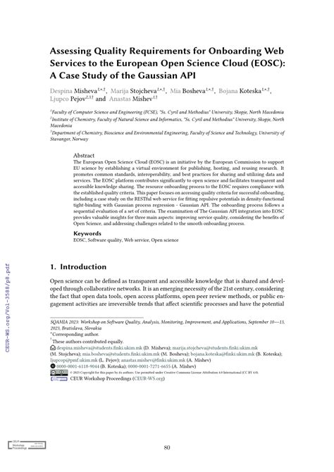 Pdf Assessing Quality Requirements For Onboarding Web Services To The