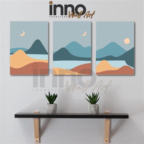 Jual Poster Boho Bohemian Aesthetic Landscape Pemandangan Laut Malam
