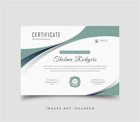 Premium Vector Vector Certificate Template