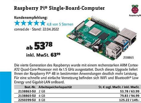 raspberry pi single board computer angebot bei conrad 1prospekte de