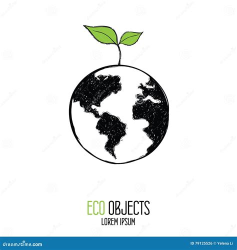 Healthy Earth Eco Label Stock Vector Illustration Of Label 79125526