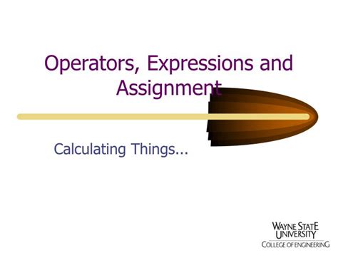 Ppt Operators Expressions And Assignment Powerpoint Presentation Free Download Id3877318