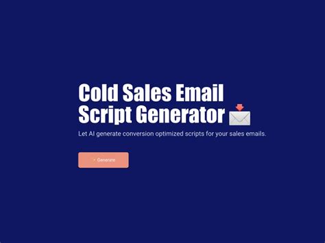 Cold Sales Email Ai Generator Simplify Email Outreach Involveme
