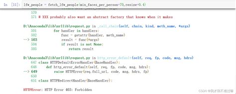 调用 from sklearn datasets import fetch lfw people 出现error 403错误 lfw人
