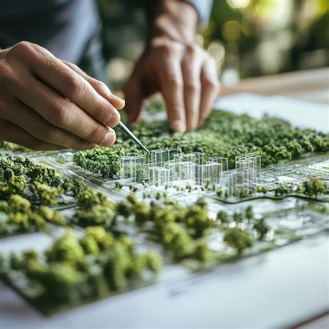 Environmental Engineer Designing Sustainable Urban Landscapes Premium