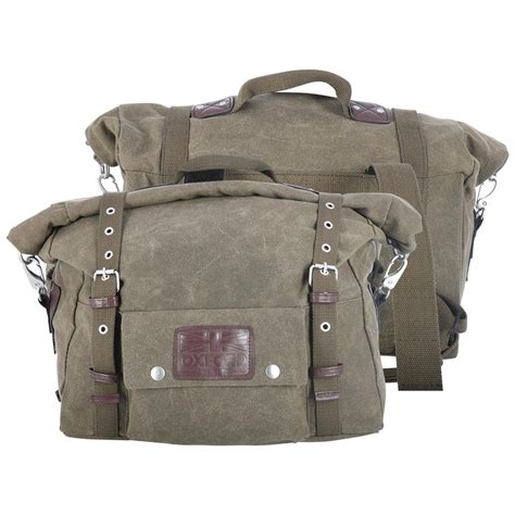 Oxford Heritage Panniers Khaki Mitchells Motorcycles