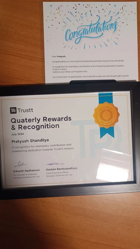 Pratyush Shandilya On Linkedin I Am Very Proud And Honoured To Receive The Recognition Thanks
