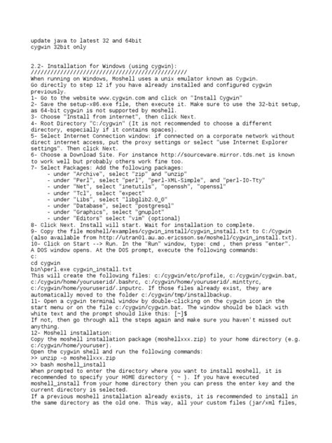 moshell installation guide download free pdf zip file format