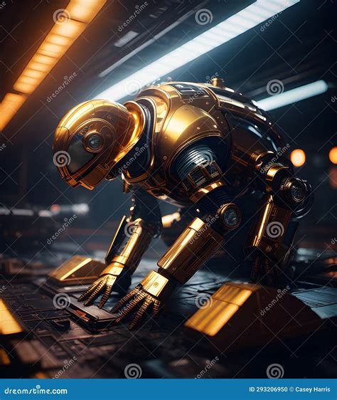 Frog Like Robot Stock Illustration Illustration Of Ready 293206950