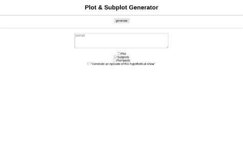 Plot And Subplot Generator
