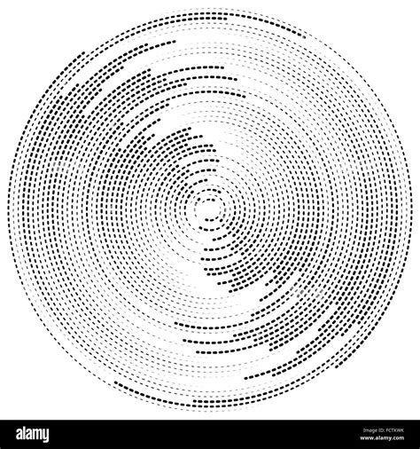 Concentric Circles Abstract Element Radiating Radial Circles Ripple Effect Stock Vector Image