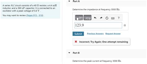 Solved A Series Rlc Circuit Consists Of A 40Ω Resistor A