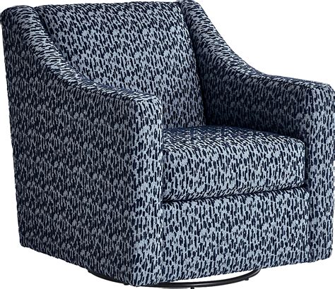 Hutchinson Blue Polyester Fabric Swivel Accent Chair Rooms To Go