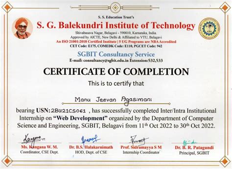 Manu Agasimani On Linkedin Sgbit Webdevelopment Firstinternship Mskanganawmam