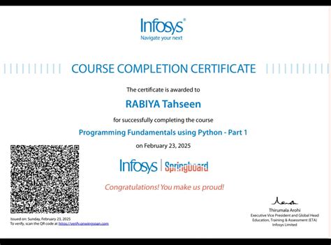 Programmingfundamentals Python Computerscience Infosysspringboard