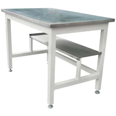 Lab Work Table Desk Of Stainless Steel From Science Classroom At 1stdibs
