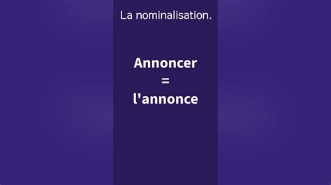 Let Us Learn French Nominalisation Apprendrelefrançais Education