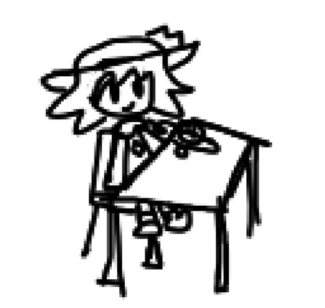 Hhapyp Koishi Day Dint Know What To Draw So Shes Jus At The Table