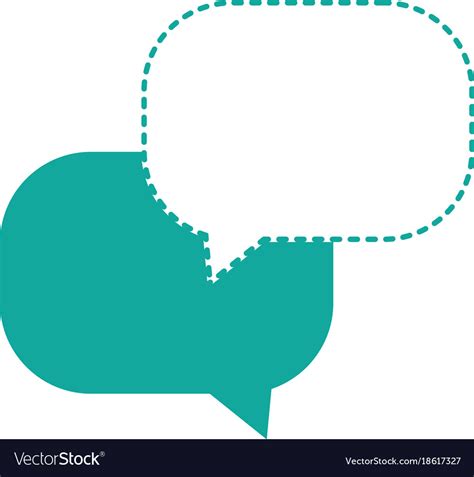 Dotted Shape Chat Bubbles Message Text Notes Vector Image