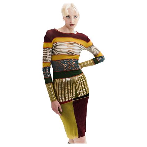 Conjunto De Top Y Falda Jean Paul Gaultier Ss 1996 Cyberbaba Mesh Foil