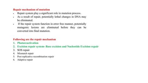Lecture DNA Repair Part Slideshare Pdf Chemistry Science