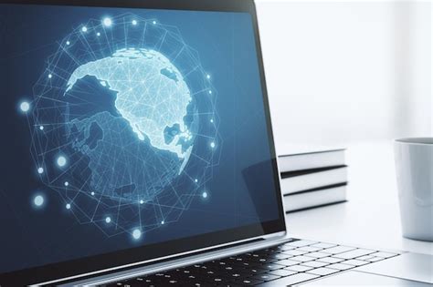 Premium Photo Digital America Map On Modern Laptop Screen