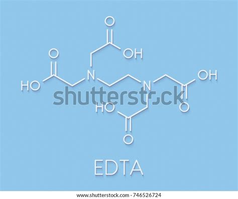 Edta Ethylenediaminetetraacetic Acid Complexing Agent Molecule Stock Illustration