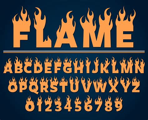 Flame Font Fire Font Burning Font Flaming Letters Font Burning Fire