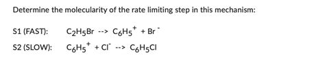 Solved Determine The Molecularity Of ﻿the Rate Limiting