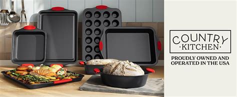Country Kitchen Nonstick Stackable Bakeware Set Heavy Duty Durable Easy Release