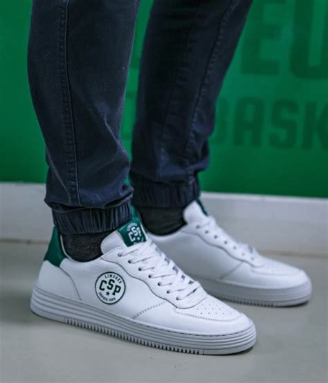 Basket Collab Csp X Uniqua Blanc Vert Uniqua La Basket Française