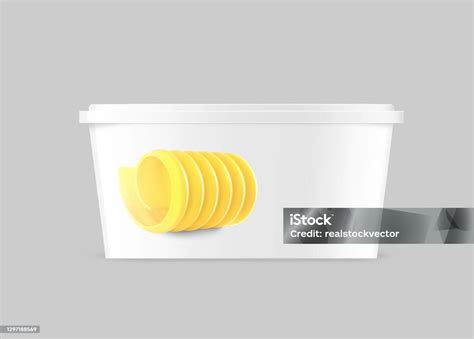 빈 패키지 컨테이너 흰색 배경에서 격리된 벡터 그림입니다 항아리에 대한 스톡 벡터 아트 및 기타 이미지 항아리 마가린 형판 Istock