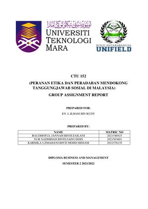 Assignment CTU ETIKA DAN PERADABAN DALAM TAMADUN CHINA FAKULTI SAINS PENTADBIRAN DAN