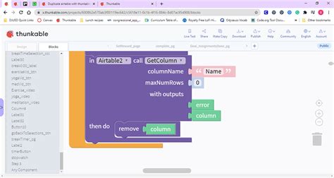 Duplicating Airtable With Thunkable Or Deleting Specific Columns In
