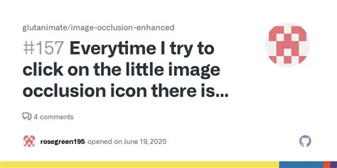 everytime i try to click on the little image occlusion icon there is an