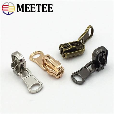 Meetee 5pcs 3 5 8 나일론 금속 수지 지퍼 머리에 대 한 양면 로타리 지퍼 슬라이더 Diy 자 켓 의류 바느질 액세서리지퍼 슬라이더 Aliexpress