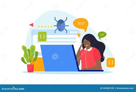 Qa Engineer Composition Stock Vector Illustration Of Analysis 269481239